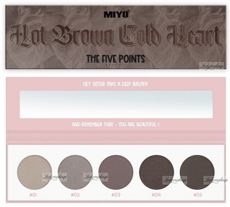MIYO - FIVE POINTS EYESHADOW PALETTE - 5 Eyeshadows