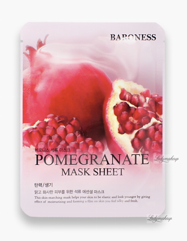 BARONESS - Pomegranate Sheet Mask - Brightening and refreshing face ...