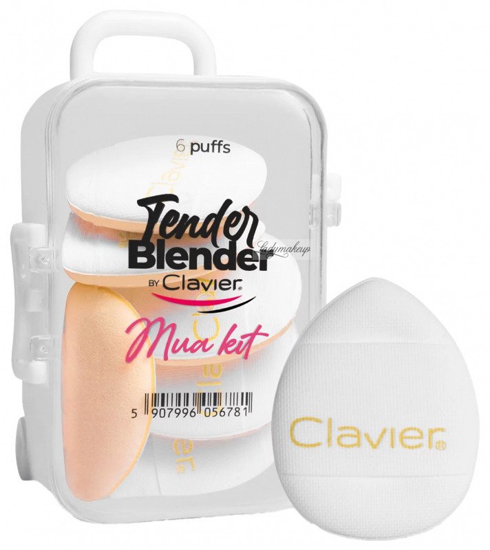 Clavier Tender Blender MUA Kit Set of 6 mini sponges in a case